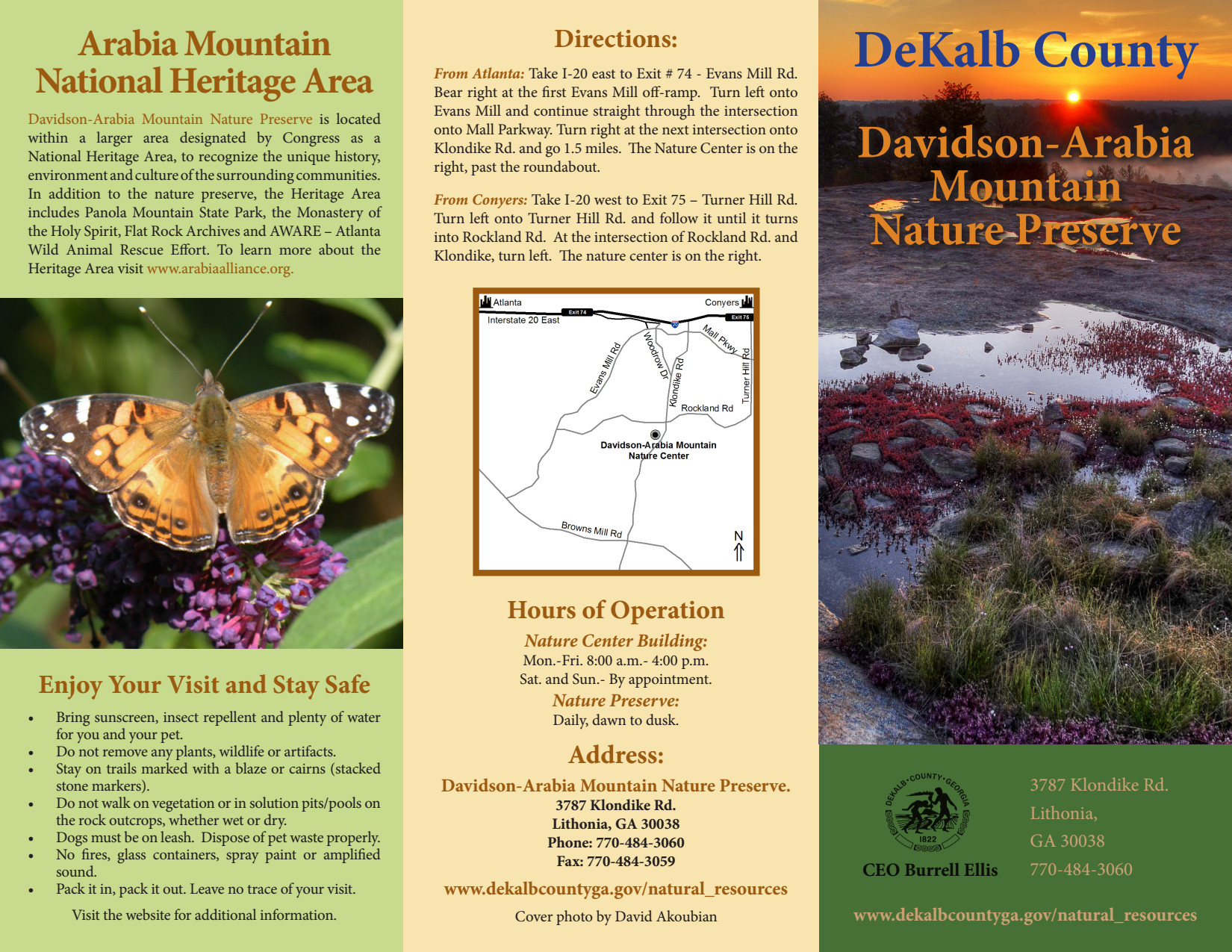 Davidson Arabia Mountain Nature Preserve Brochure | Official Georgia ...