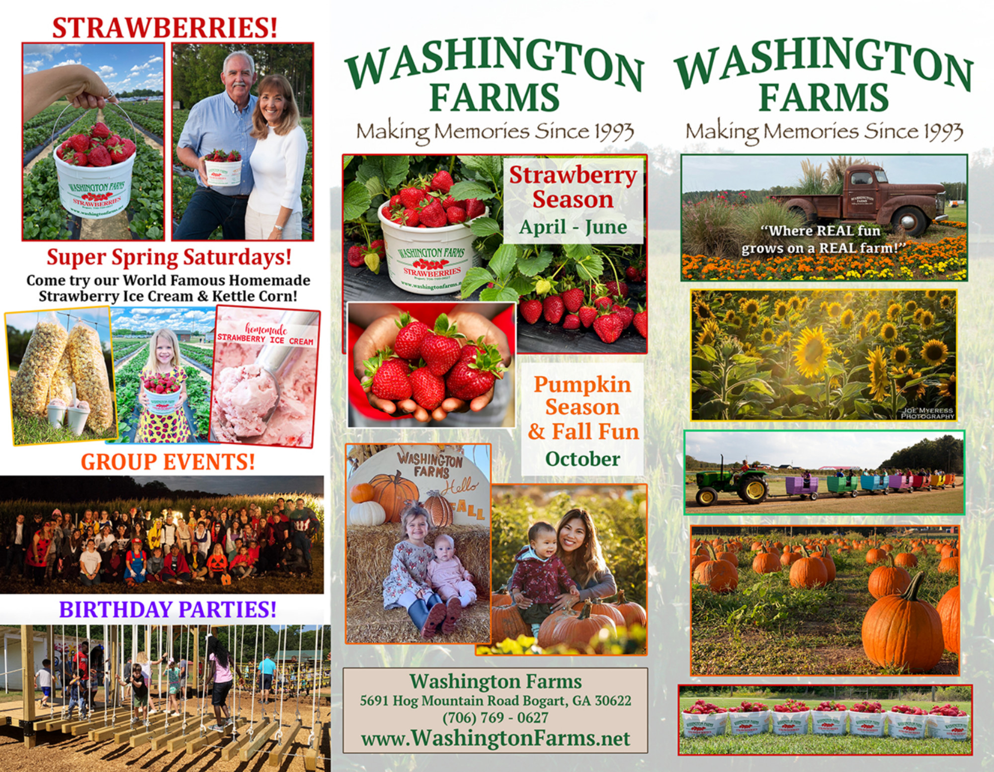 Washington Farms Trifold Brochure - Outside | Explore Georgia