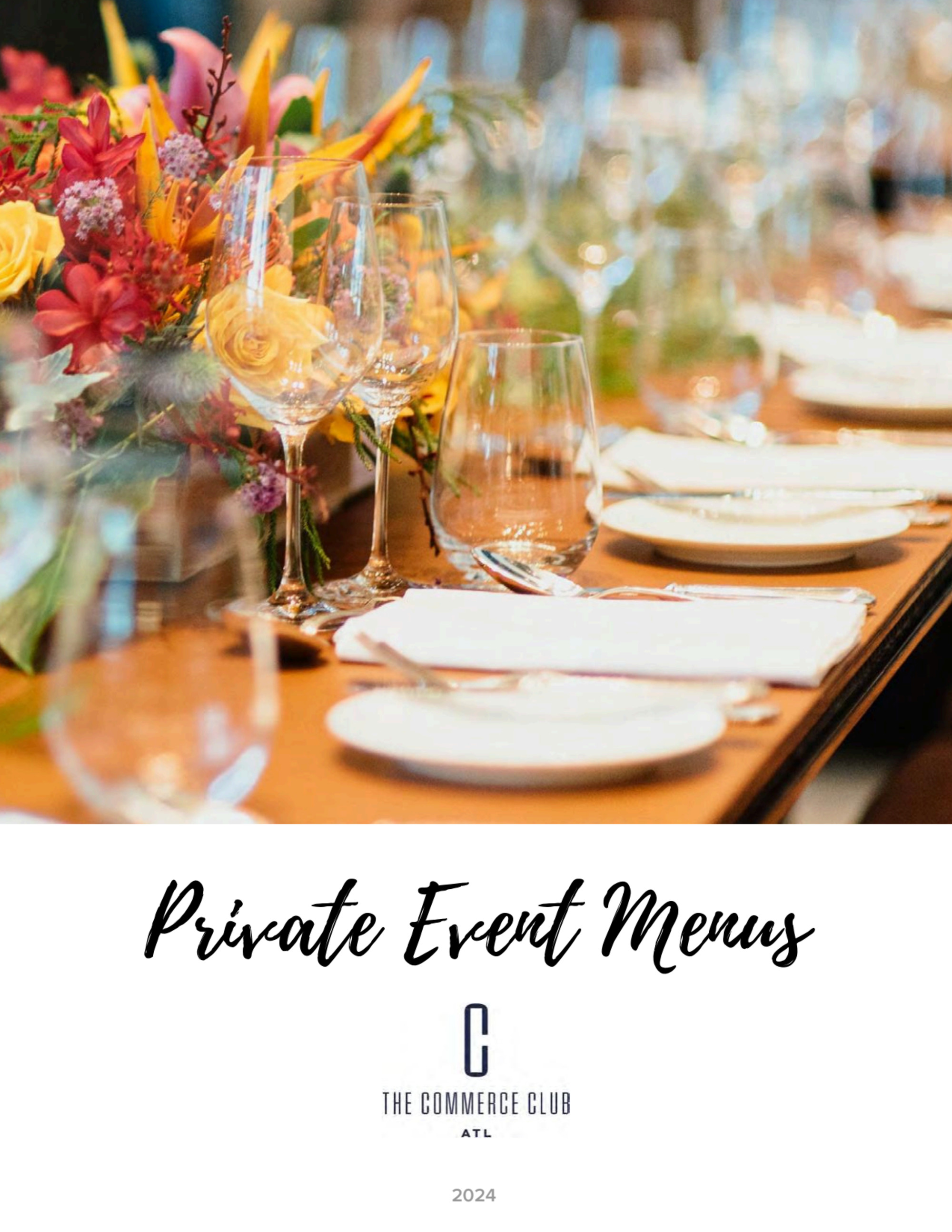 Commerce Club PE Banquet Menu 2024 | Explore Georgia