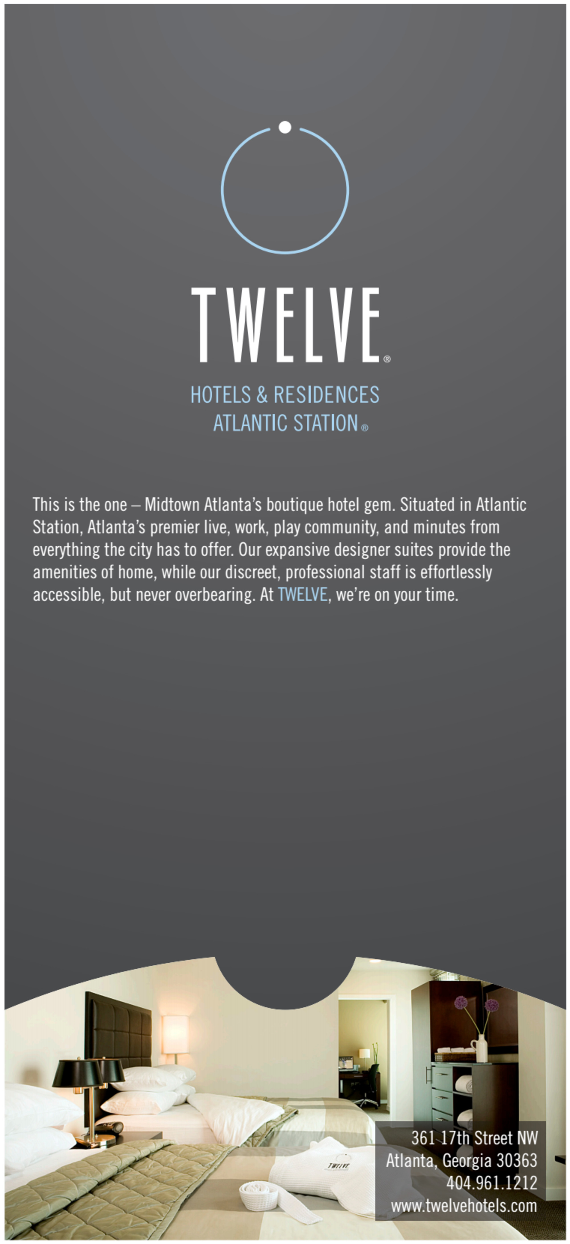 Twelve Atlantic Station Guest Room Rack Card | Explore Georgia