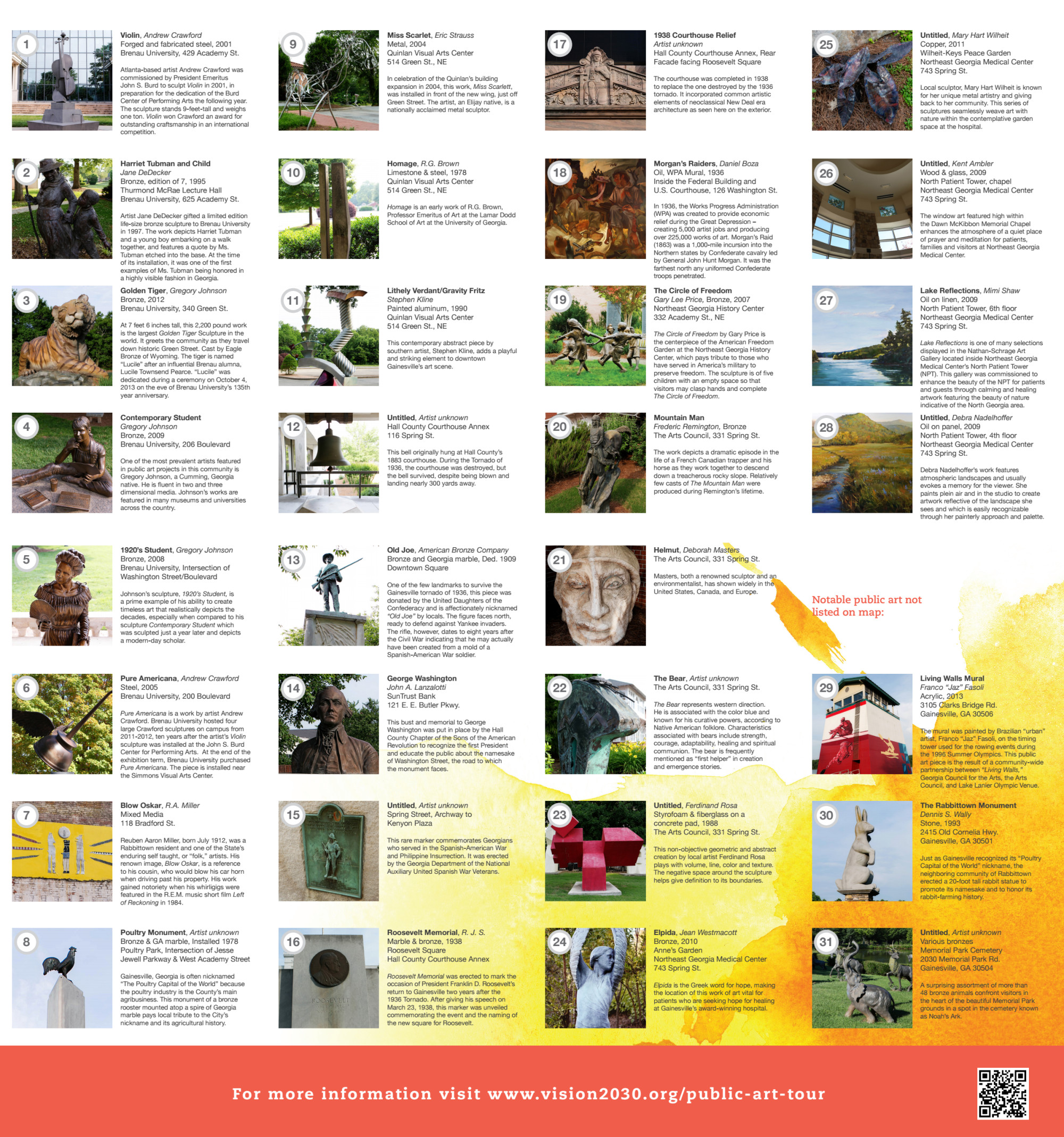 Gainesville-Hall County Public Art Walking Tour Brochure | Explore Georgia