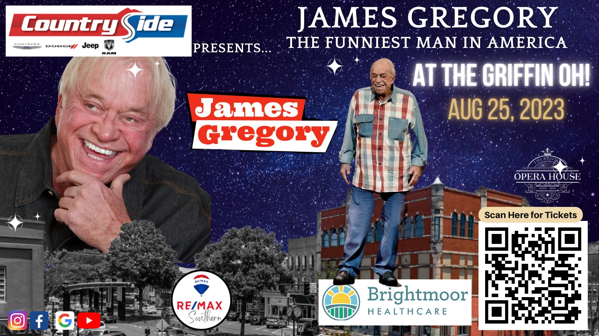 Griffin Opera House presents James Gregory "The Funniest Man in America ...